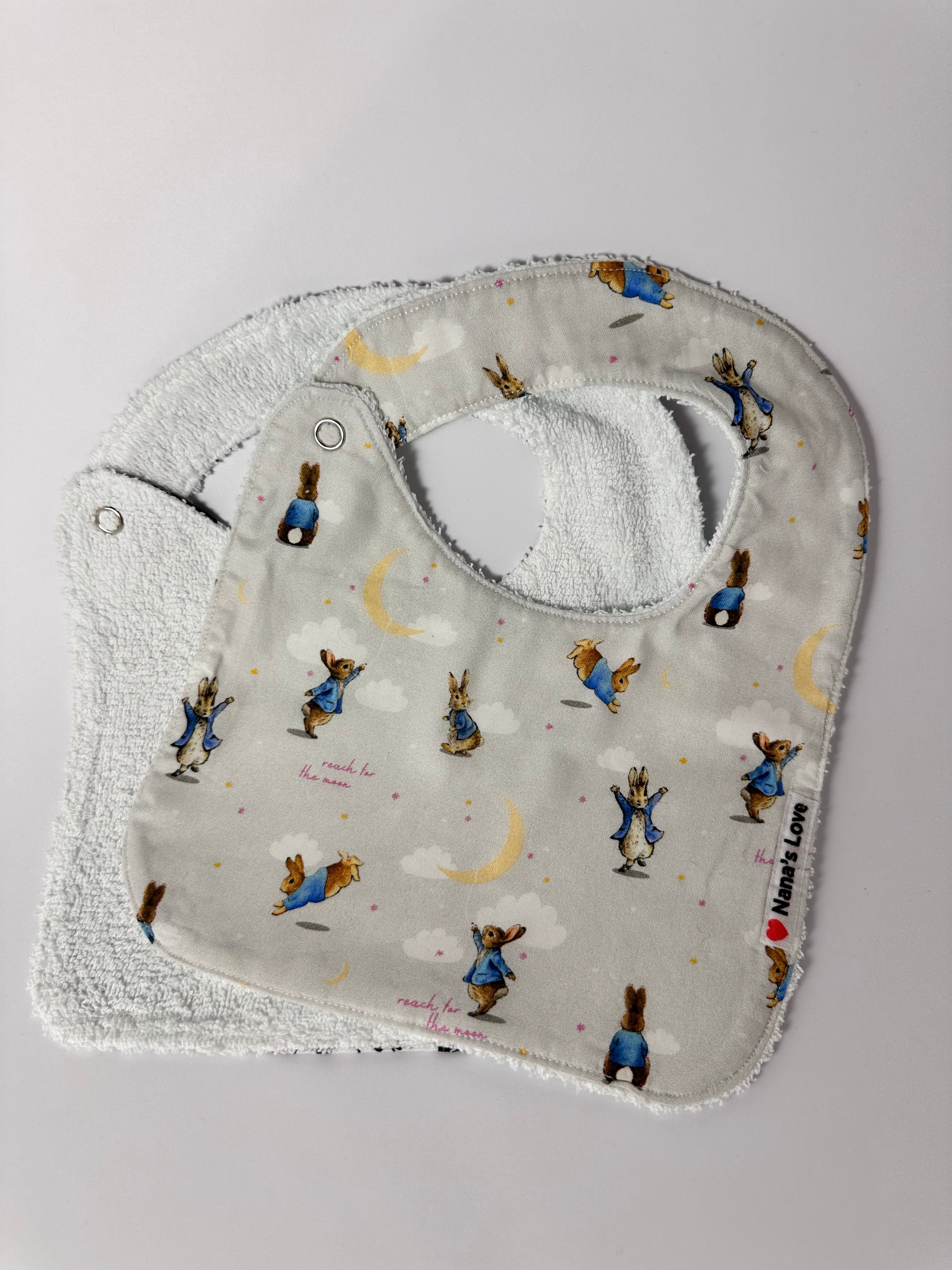 Classic Bib - Peter Rabbit reach for the moon – Nana's Love